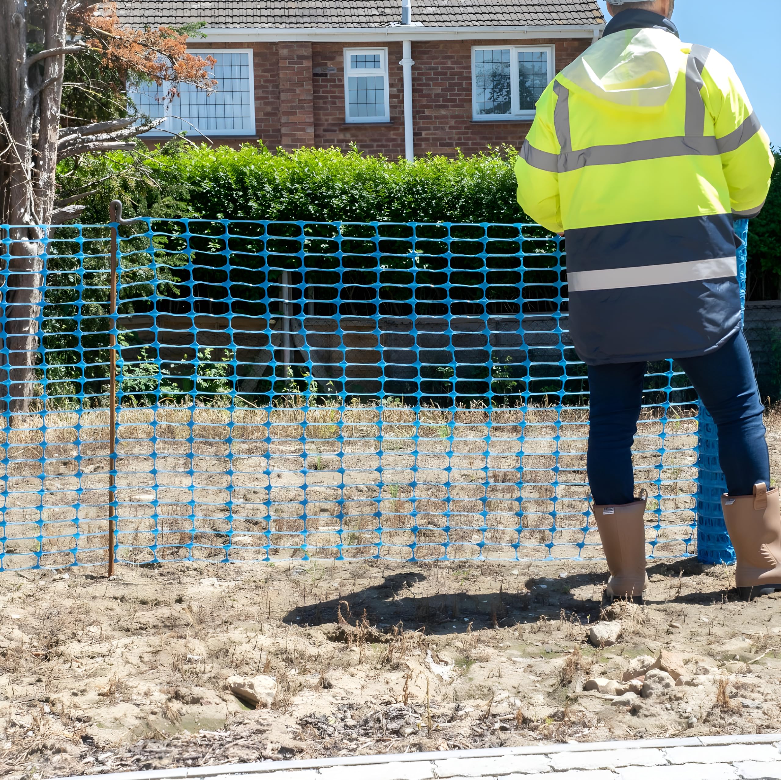 Blue PVC Barrier Safety Fencing - Haisar Supply & Services Sdn Bhd